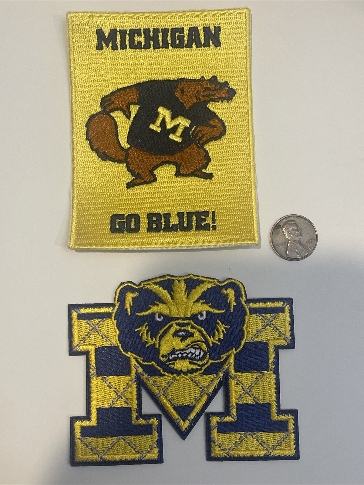 (2) University Of Michigan Wolverines Embroidered Iron On Patches Patch ...