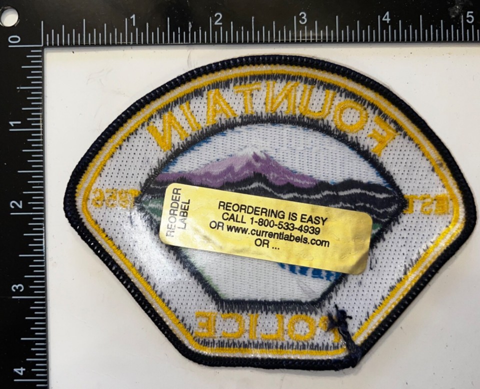 VINTAGE OBSOLETE Fountain Colorado CO Police Patch | eBay