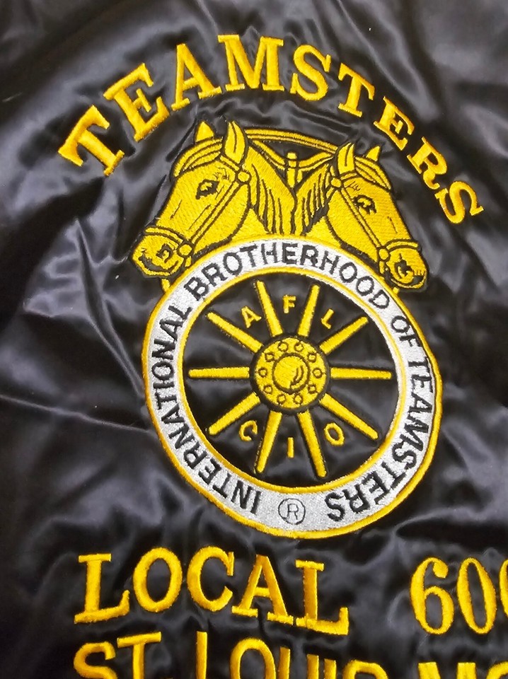 VINTAGE TEAMSTERS LOCAL 600 SATIN SNAP BUTTON JACKET MEN ST. LOUIS ...