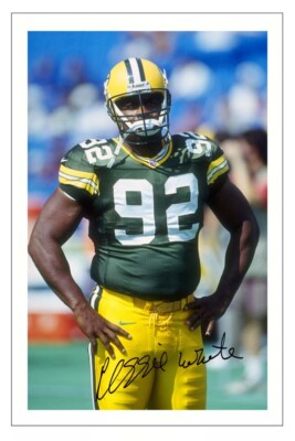 REGGIE WHITE Signed Autograph PHOTO Signature Gift Print GREEN BAY ...