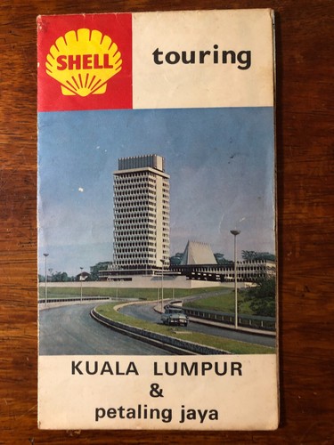 1964 Singapore Malaya Shell Map Of Touring Kuala Lumpur & Petaling Jaya ...