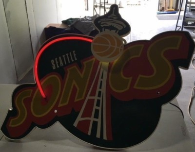 Seattle Super Sonics old style Neon Sign. Unique | eBay