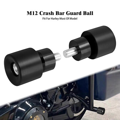 F&R Crash Bar Guard Bag Guards M12 Bars Screw Bolt Ball Fit For Harley ...
