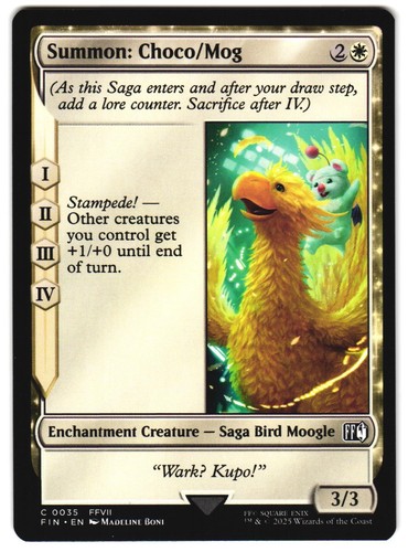 Summon: Choco/Mog 35 FIN C FINAL FANTASY MTG | eBay