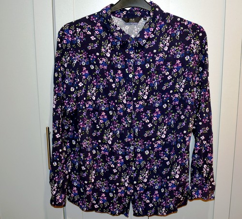 Ladies Fashion Isle Essentials Shirt Top Buttons Up Down front Blouse ...