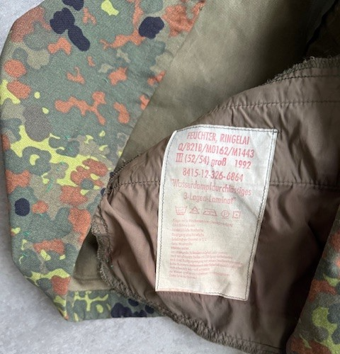 Goretex Sniper Smock Waterproof German Army Issue 80s Flecktarn Camo ...