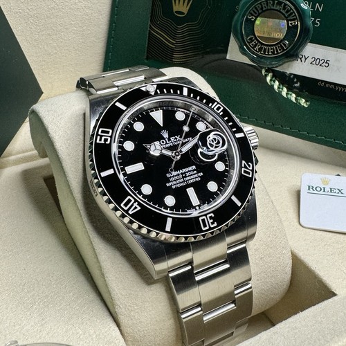 NEW UNWORN 2025 41mm Rolex Submariner Date 126610LN Black Bezel FACTORY ...