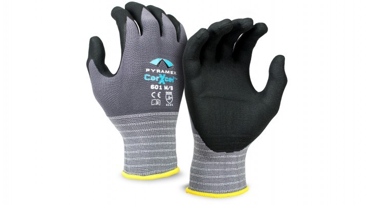 PYRAMEX CORXCEL GL601 MICRO-FOAM NITRILE 15 GAUGE GLOVES 1 DOZ SIZES S ...