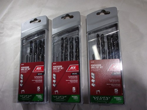 3pk. NEW ACE 5pc. PERCUSSION DRILL BIT SET # 24479 | eBay