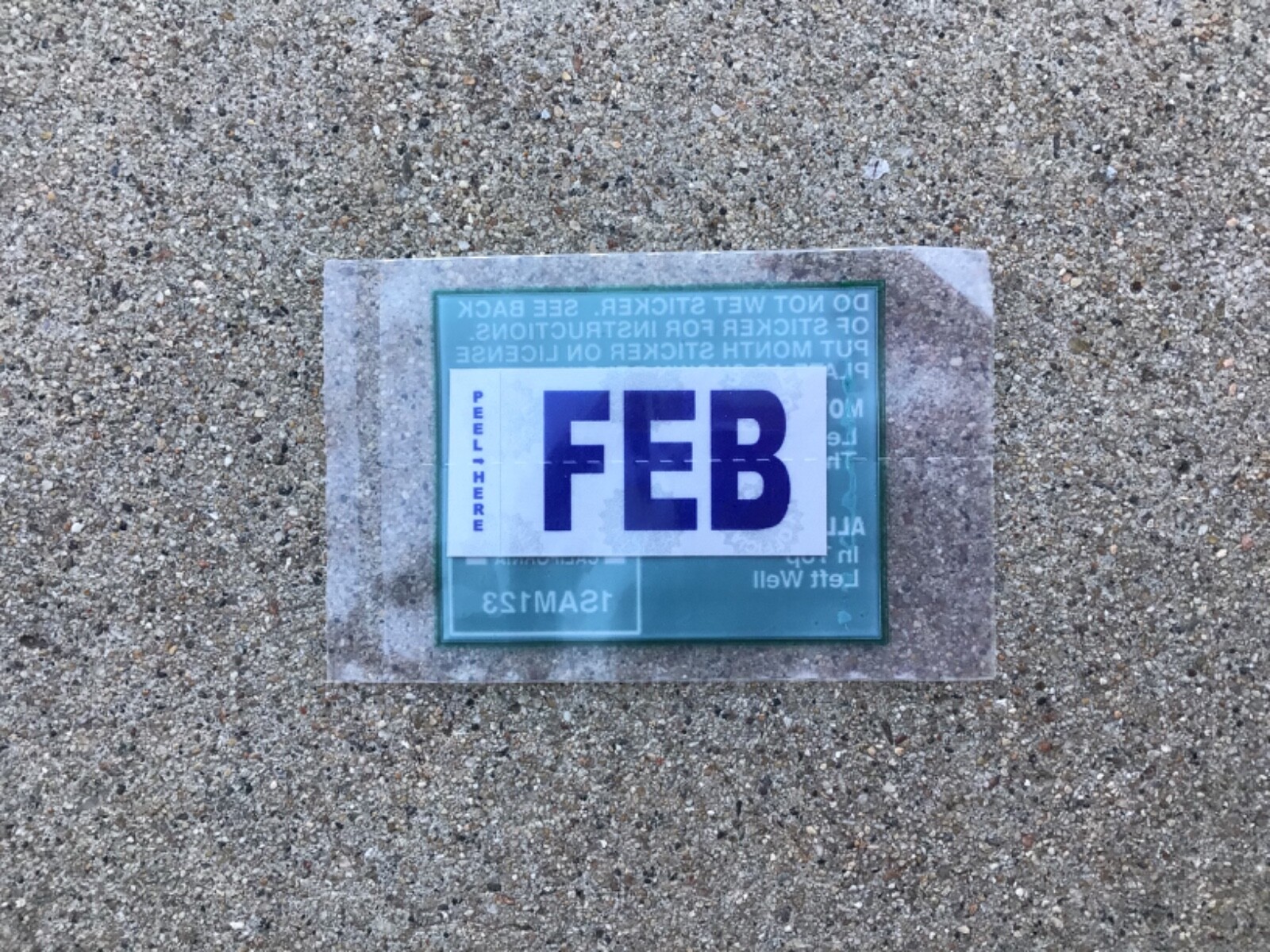 CALIFORNIA - DMV - LICENSE PLATE - MONTH STICKER - FEBRUARY - NEW | eBay