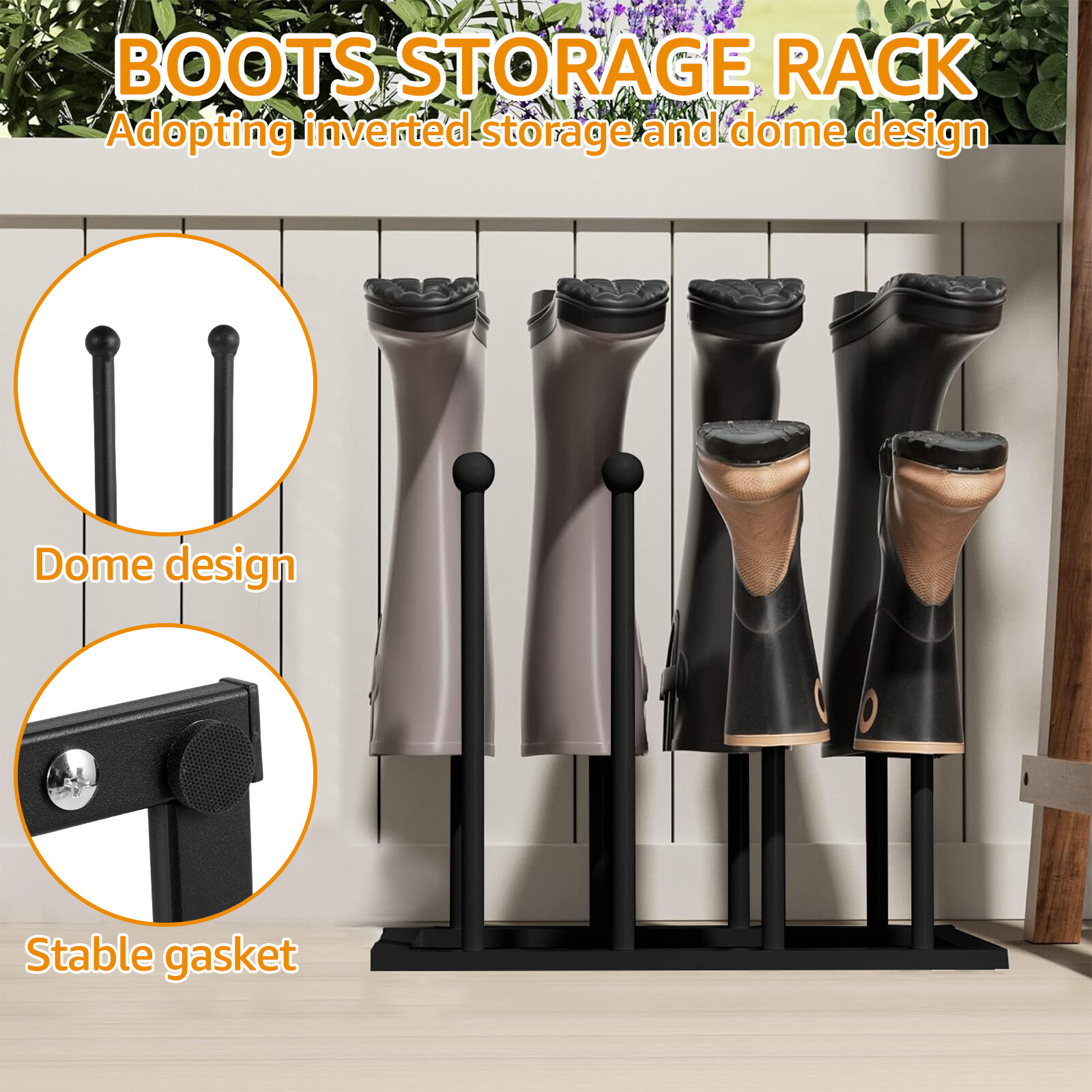 Boot Rack Free Standing Shoe Racks Metal Boot Rack Organizer Heavy Duty ...