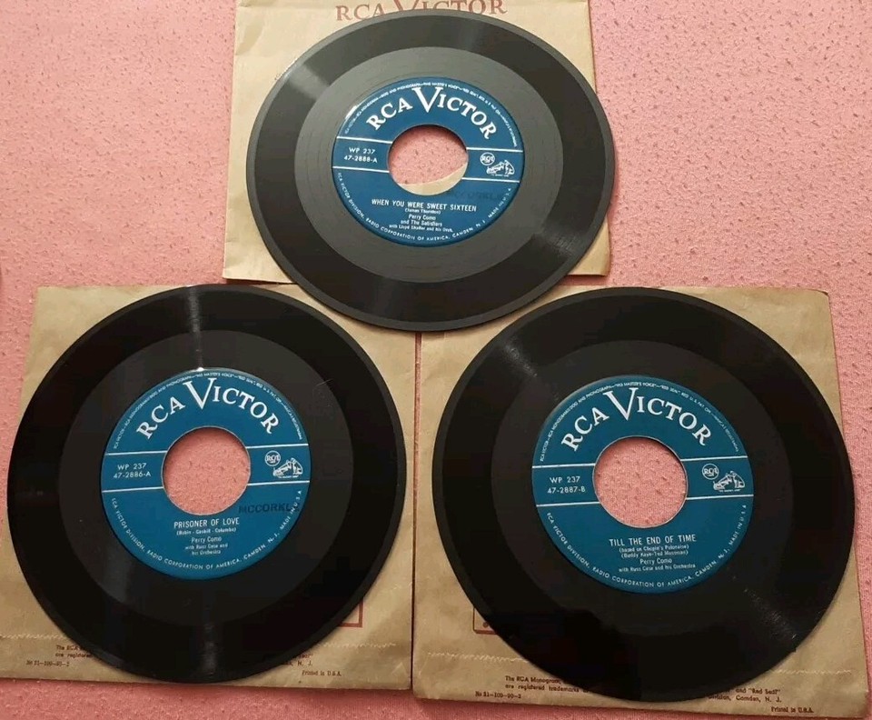 Perry Como 3 45 box set Supper Club Favorites RCA Victor WP 237 vg+ | eBay