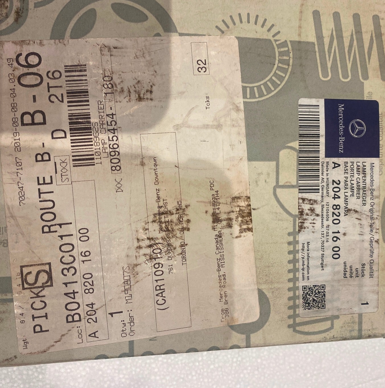 MERCEDE c204 right tail light bulb socket 2048201600 | eBay