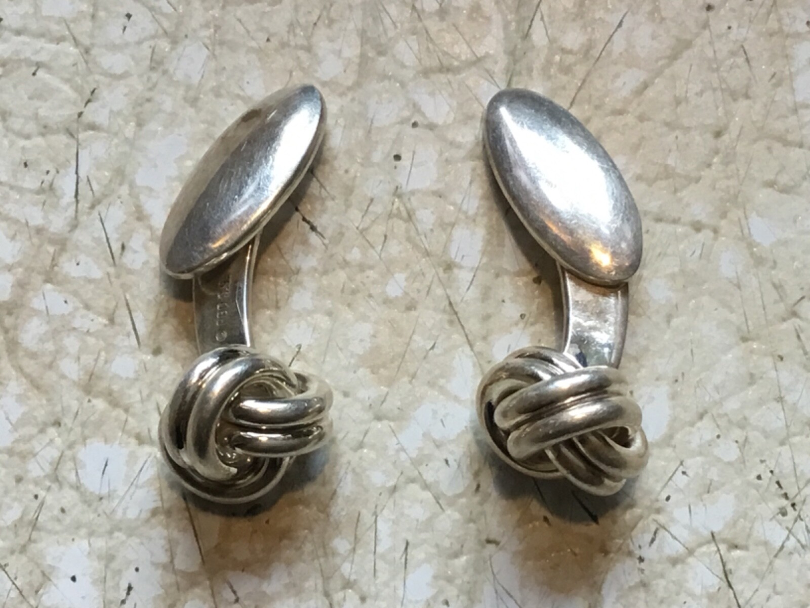 RARE VINTAGE PETER BRAMS DESIGNS TUXEDO KNOTS CUFFLIN… - Gem