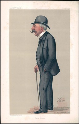 Antique VANITY FAIR Lithograph print BARON HIRSCH Horse Trainer LIB ...