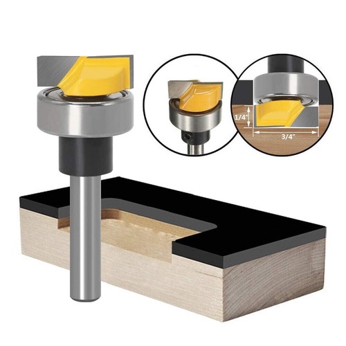 1/4" Shank Template Router Bit Flush Trim Hinge Mortising Plunge Router ...