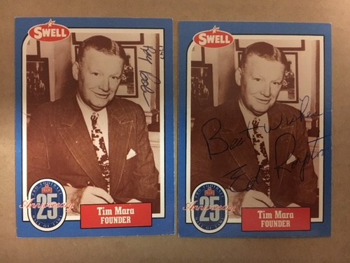 Ray Poole 1947 NY Giants Football Signed Tim Mara Founder Card | eBay