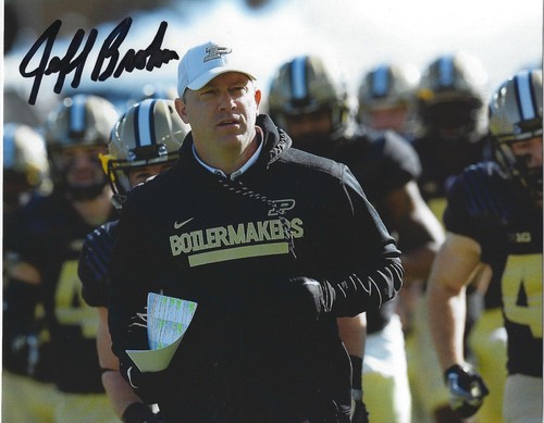 JEFF BROHM Signed 8.5x11 Photo Signed REPRINT Football Coach PURDUE ...