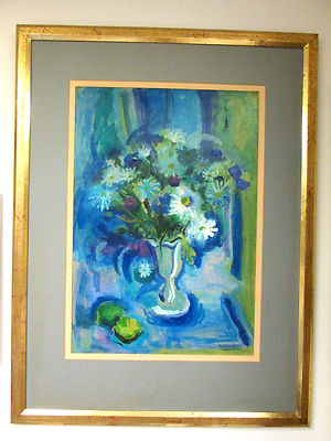 SOL CALVIN COHEN (1930-2004) FLORAL STILL LIFE MODERNIST PAINTING | eBay