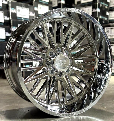 4x NEW 22X12 Evok EV503 Wheels Chrome 5x5.5 5x139.7 Dodge Ram 5x127 ...