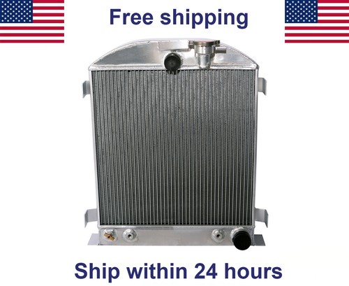 Engine Radiator with Cooler For 1937-1940 Ford Chopped Cars Chevy V8 ...