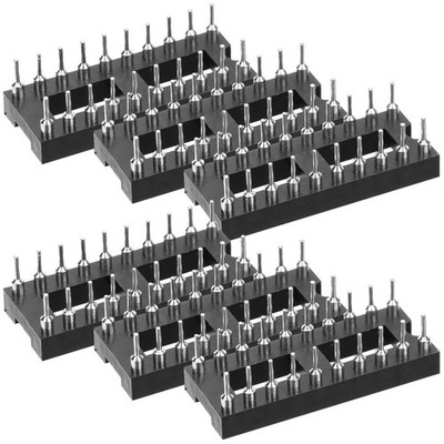 6pcs IC Socket Soldering Double Row IC Adaptor 20pin Integrated Circuit ...