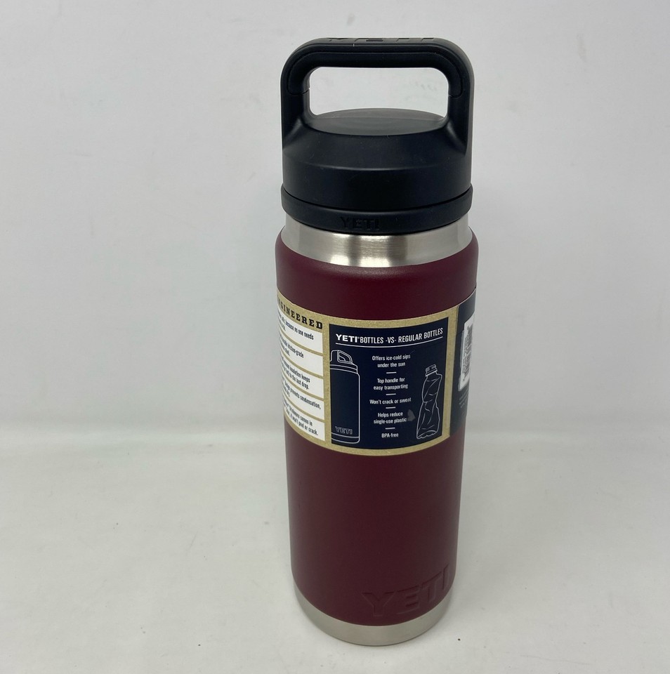 YETI Rambler 26 oz Water Bottle w/ Chug Cap - Wild Vine Red Stainless ...