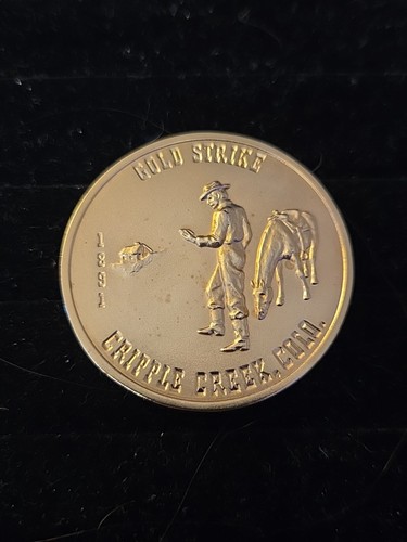 1891 Gold strike Cripple Creek Colorado~ Bob Womack Medal/Coin Numbered ...