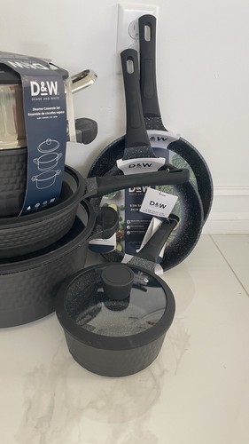 D&W Deane & White Cookware Collection Set 11 pc Color Black Casserole ...