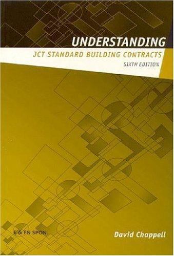 Understanding JCT Standard Building Contracts by David Chappell (2000 ...