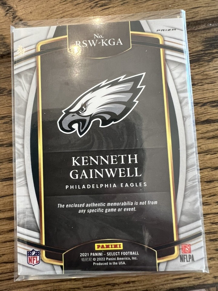 Kenneth Gainwell Red Prizm Patch Rookie RC 2021 Panini Select Football ...