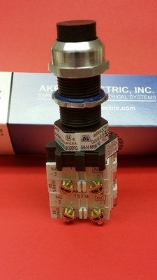 NEW AKRON EXPLOSION PROOF EXTENDED PUSHBUTTON W/ 2 NO/NC CONTACTS XPBS ...