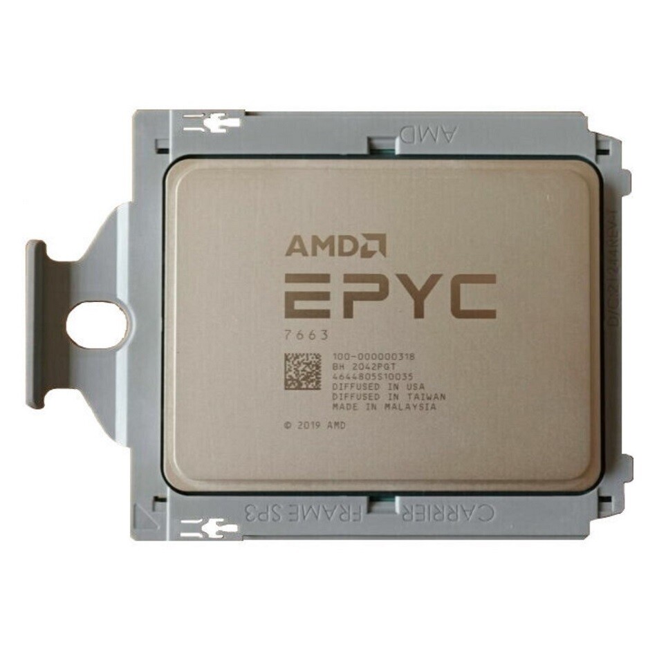 AMD EPYC Milan 7663 2.0GHz 56 Core 112 Thread 240W SP3 Server CPU ...