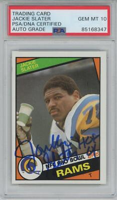 1984 Topps #286 Jackie Slater signed RC Rookie Card Rams PSA/DNA auto ...