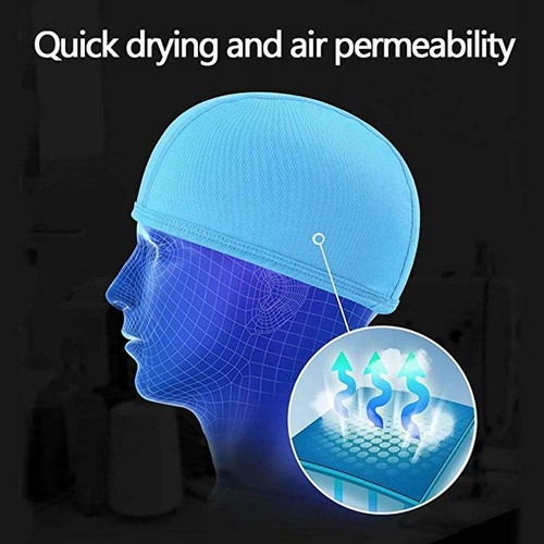 Sweat Wicking Cap Cooling Skull Cap Helmet Inner Liner Beanie Dome Cap ...