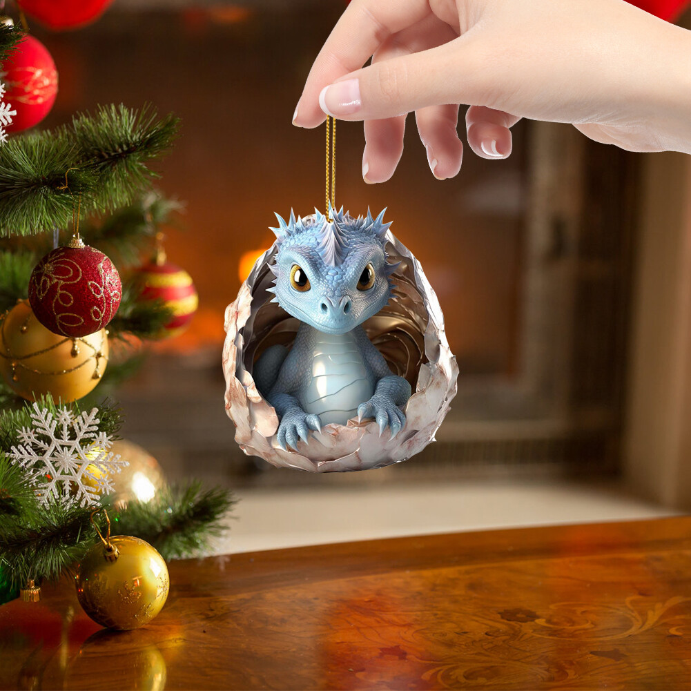 Christmas Baby Dragon Tree Hanging Ornaments Acrylic Party Favors (B ...