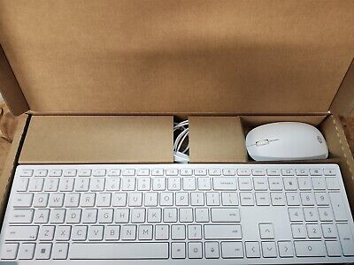 HP Wired USB Keyboard & Wired Optical Mouse, White, | eBay