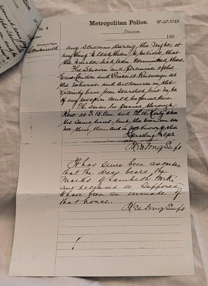 Jack the Ripper Police Reports Notice Poster 1888 London Old Autograph ...