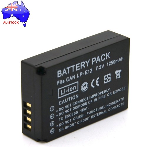 AUS 1250mAh LP-E12 Battery For Canon EOS 100D EOS Rebel SL1 EOS Kiss X7 ...