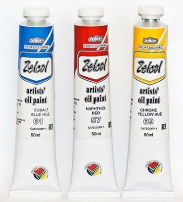 NEW - ARTISTS' OIL PAINT - ZELCOL - STANDARD COLOURS - 50ml tubes | eBay UK