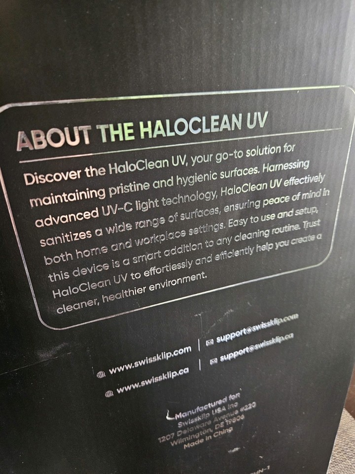 +Swissker Swissklip HaloClean UV Original, Home Disinfection Device ...
