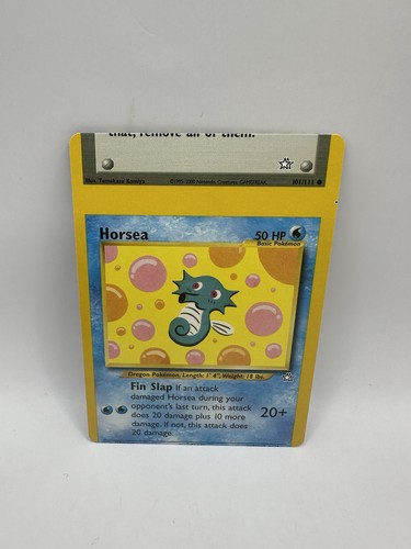 NFC? Miscut - Horsea - Neo Genesis - Pokemon - Error - Misprint | eBay
