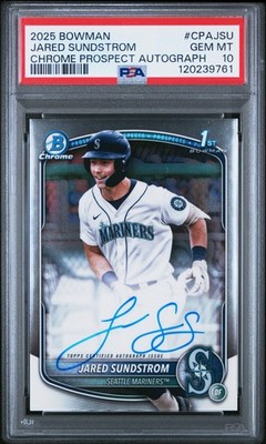 2025 BOWMAN CHROME PROSPECT AUTO #CPAJSU JARED SUNDSTROM PSA 10 | eBay