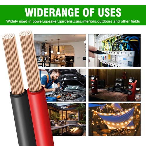 18 Gauge Wire 100FT, 2 Conductors Electrical Wire Red and Black Cable ...