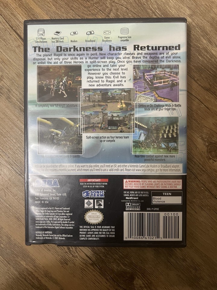 Phantasy Star Online: Episode I & II (Nintendo GameCube, 2002 ...