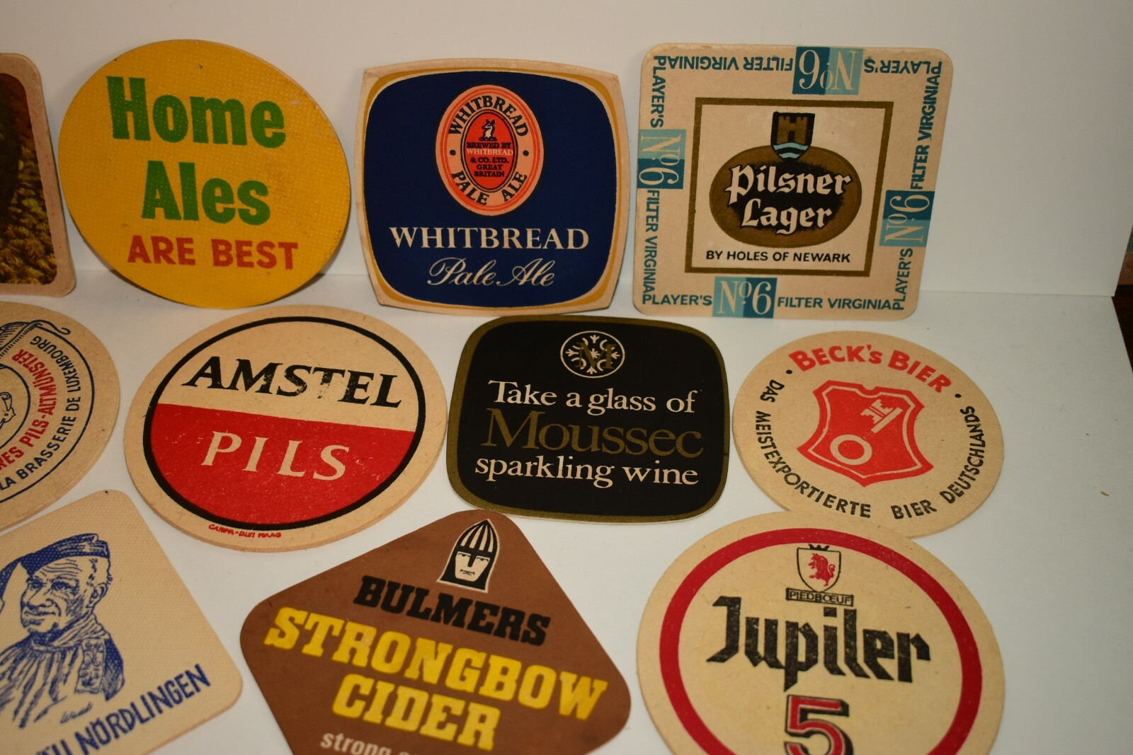 Lot 26 Vintage European Beer Coasters Becks Adelshoffen Jupiler Mousel ...