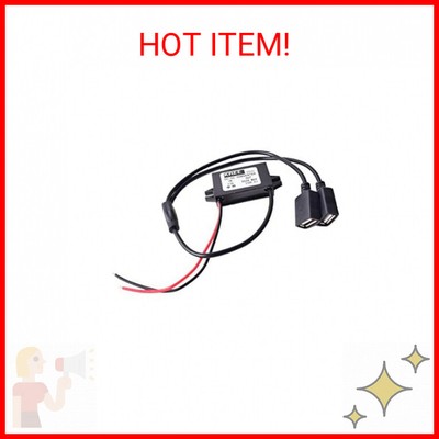 Car Hard Wire Charger, 12V to 5V Dual USB Female Port Charging Cable ...