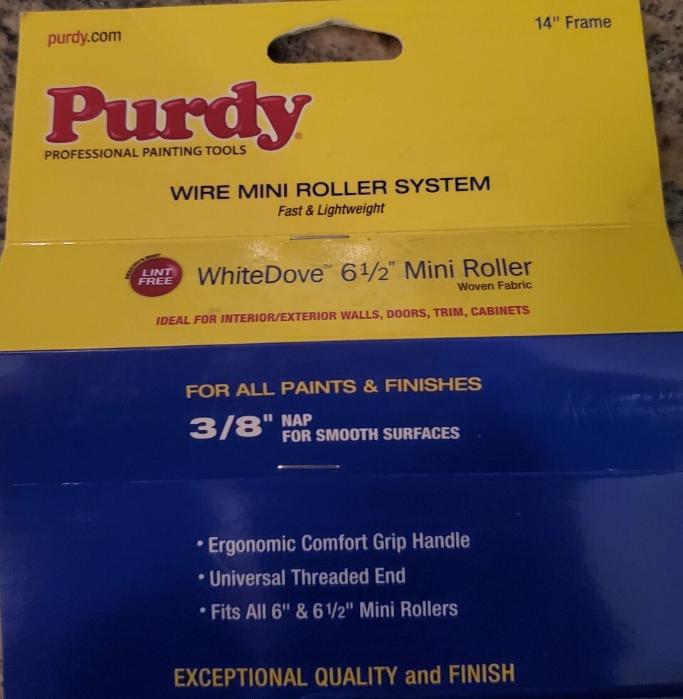 Purdy 14 in Wire Mini Roller System w/ free White Dove 6.5 in by 3/8 (2 ...