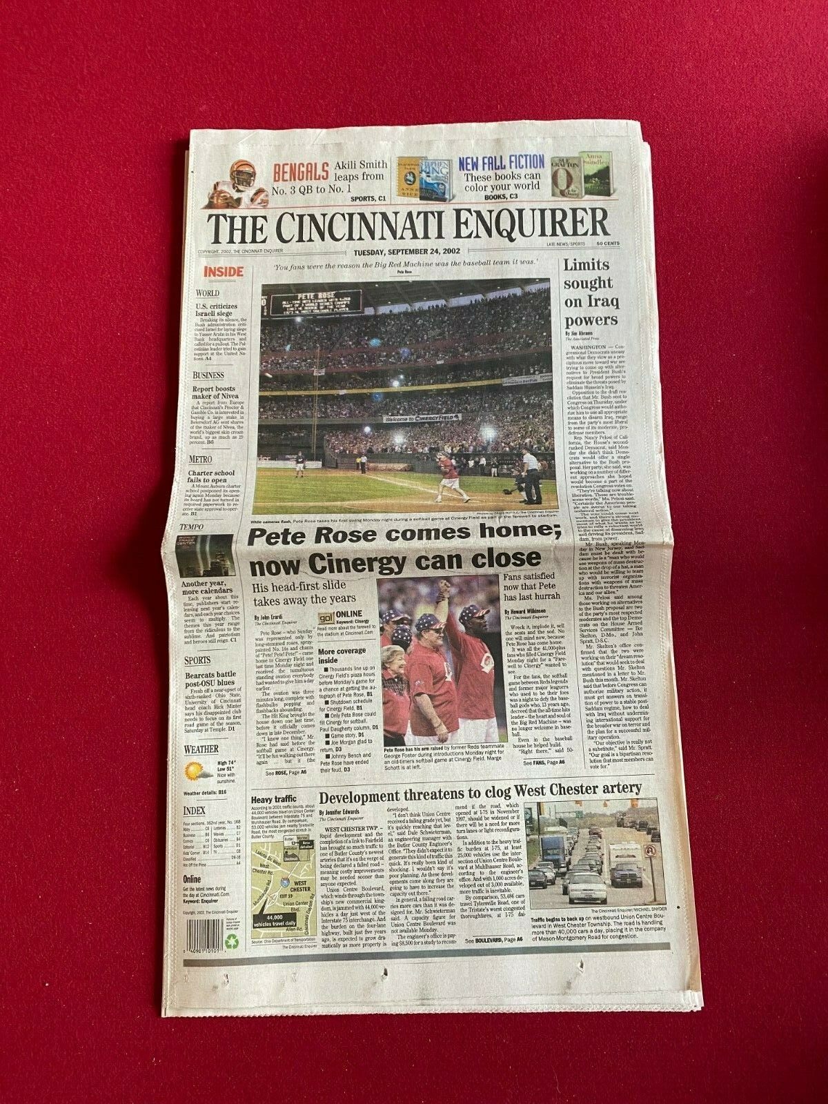 2002, Pete Rose, "CINCINNATI ENQUIRER" Newspaper (Complete) Scarce ...
