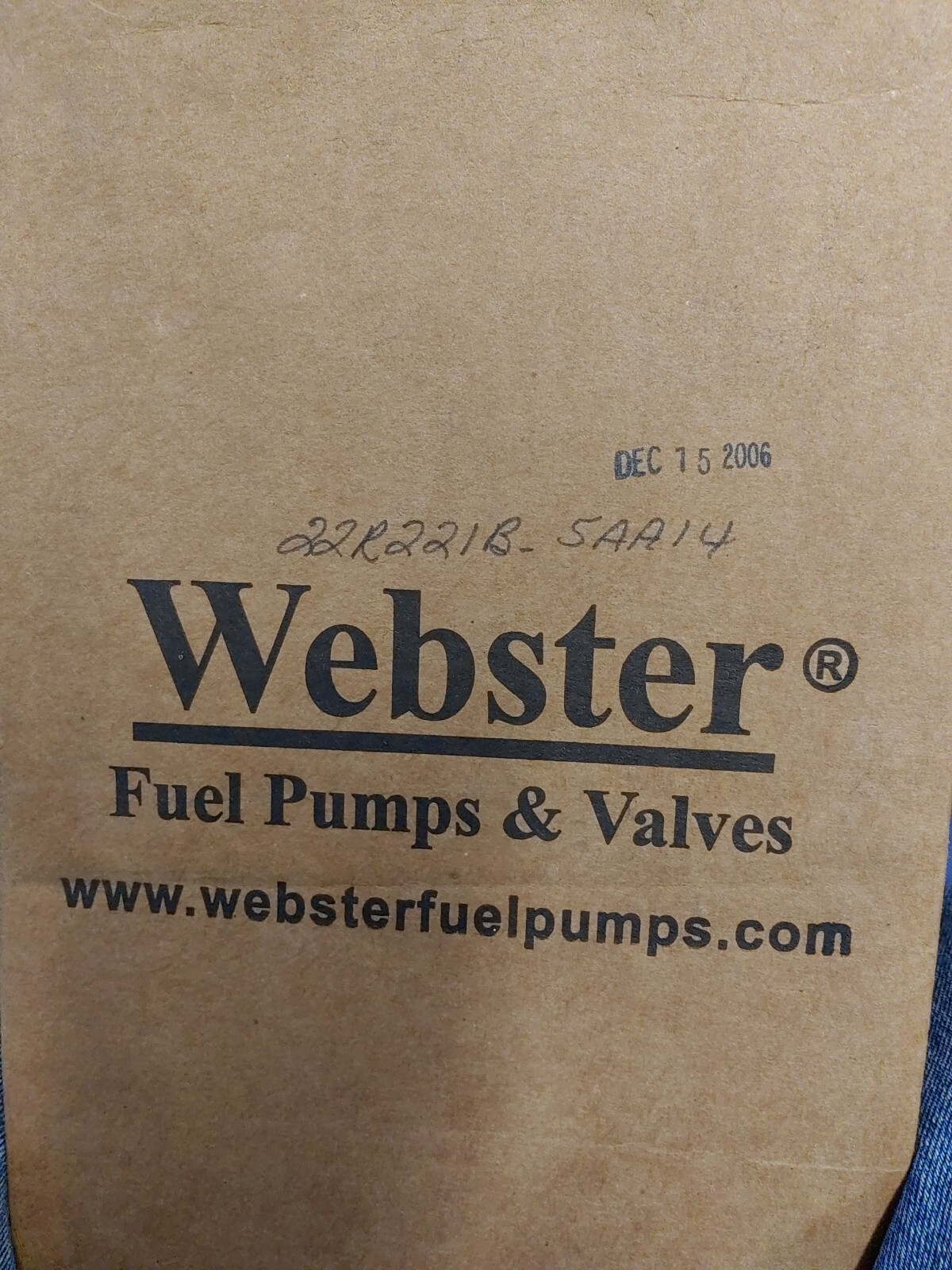 Webster Fuel Oil Pump 22R221B-5AA14 for sale online | eBay